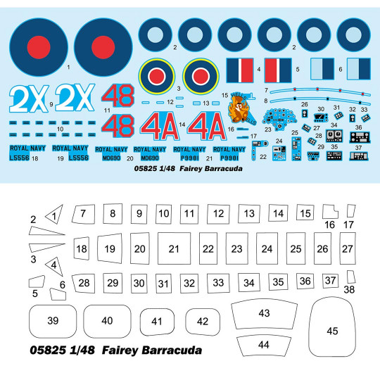 Modell des Flugzeugs Fairey Barracuda 1:48